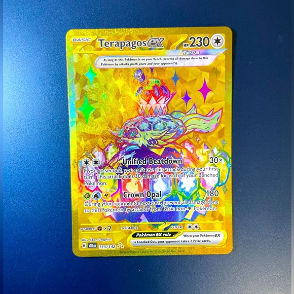 Pokemon | Other | Terapagos Ex 73142 Hyper Rare Gold Pokemon Stellar ...
